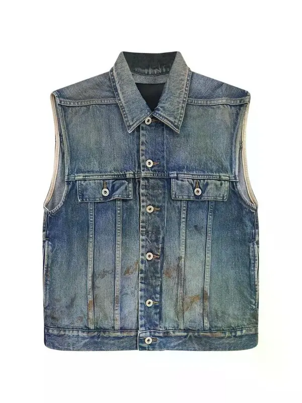 Rick Owens Buttoned Denim Gilet