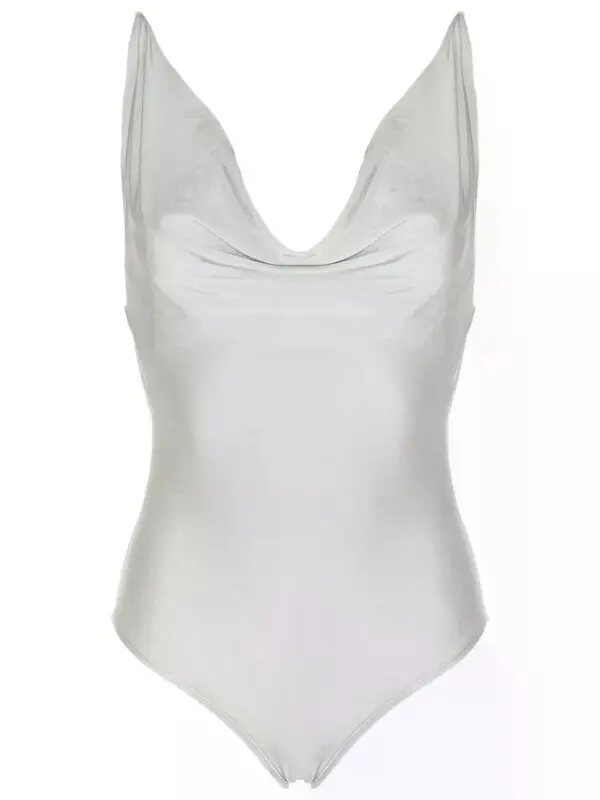 LENNY NIEMEYER Metallic Cowl-neck One-piece Swimsuit - Grey