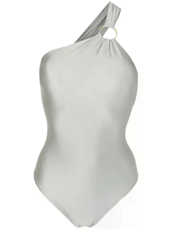 LENNY NIEMEYER Ring-detail Asymmetric Swimsuit - Grey