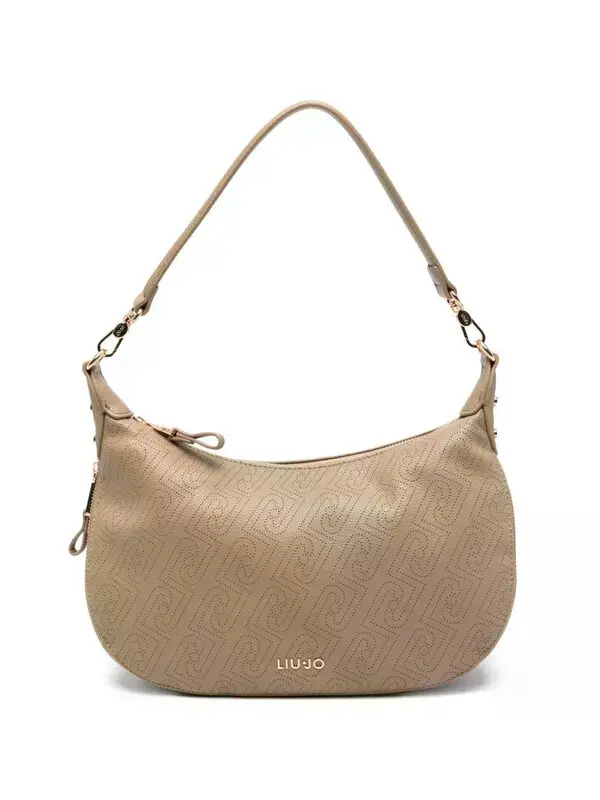 Liu Jo Perforated-logo Shoulder Bag - Neutrals