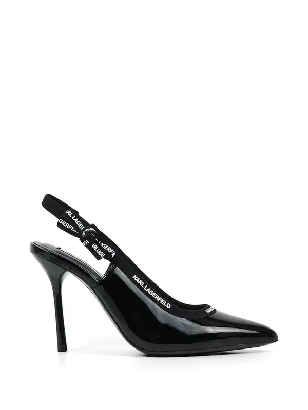 Karl Lagerfeld Sarabande Pointed-toe Leather Pumps