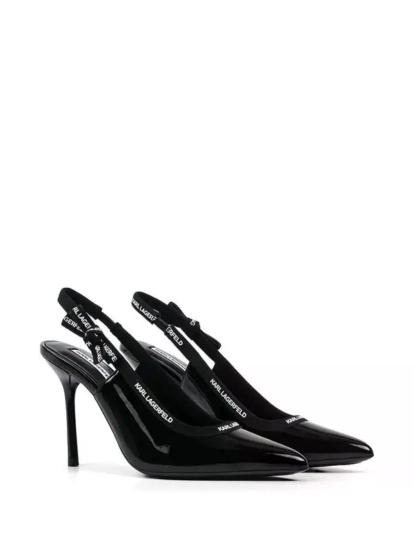 Karl Lagerfeld Sarabande Pointed-toe Leather Pumps