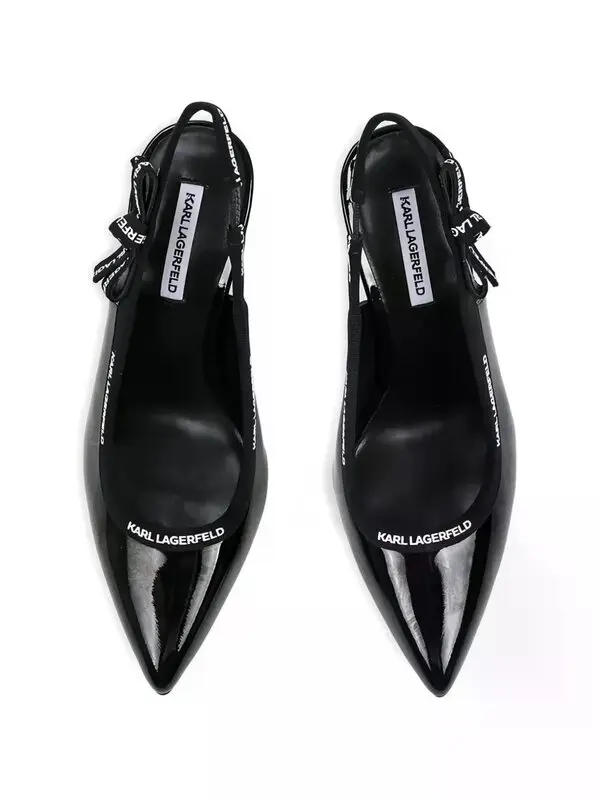 Karl Lagerfeld Sarabande Pointed-toe Leather Pumps