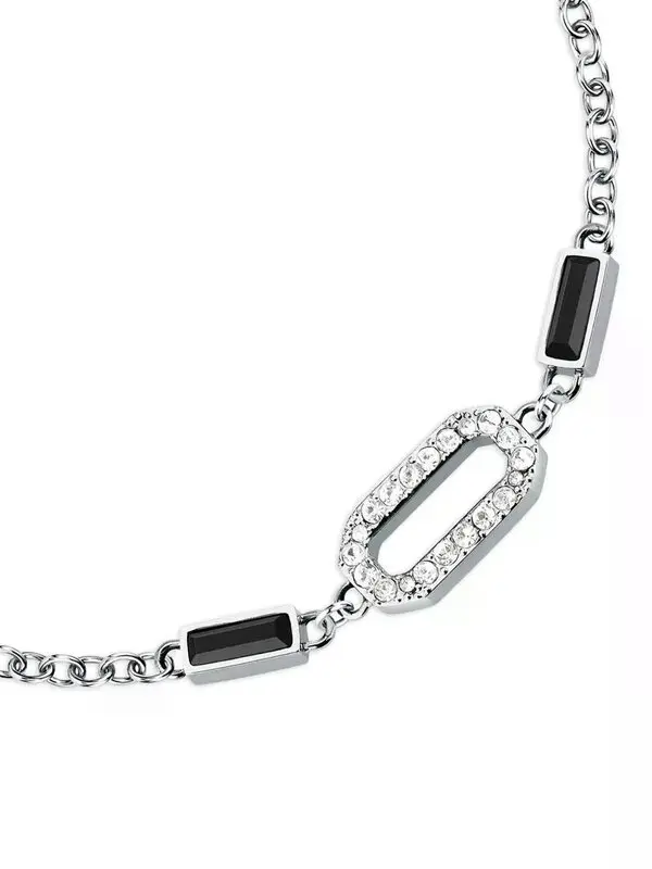 Karl Lagerfeld Oval Crystal-detail Chain Bracelet