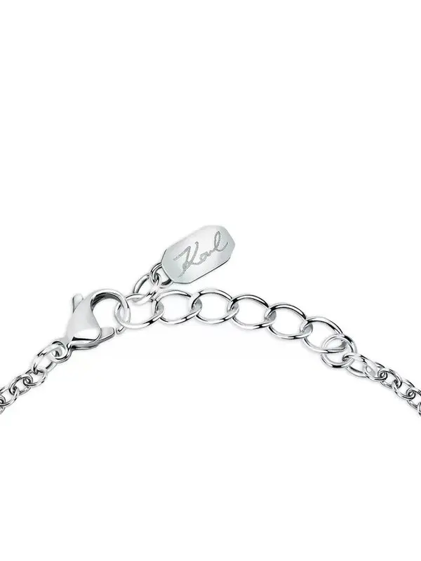 Karl Lagerfeld Oval Crystal-detail Chain Bracelet