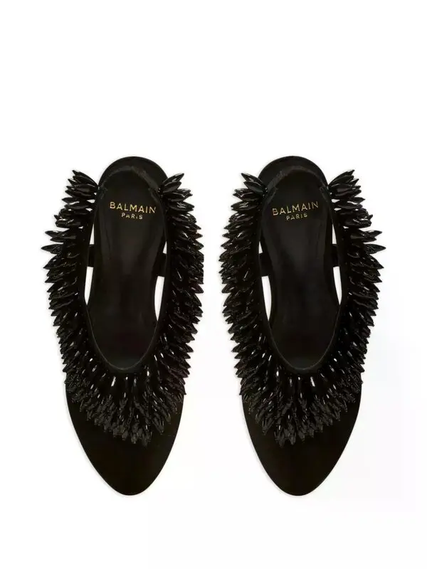 Balmain Thong Strap Sandals - Black