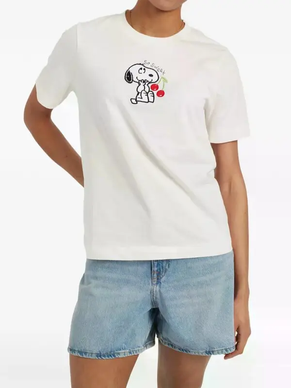 Chinti & Parker Snoopy Cherry T-shirt - White