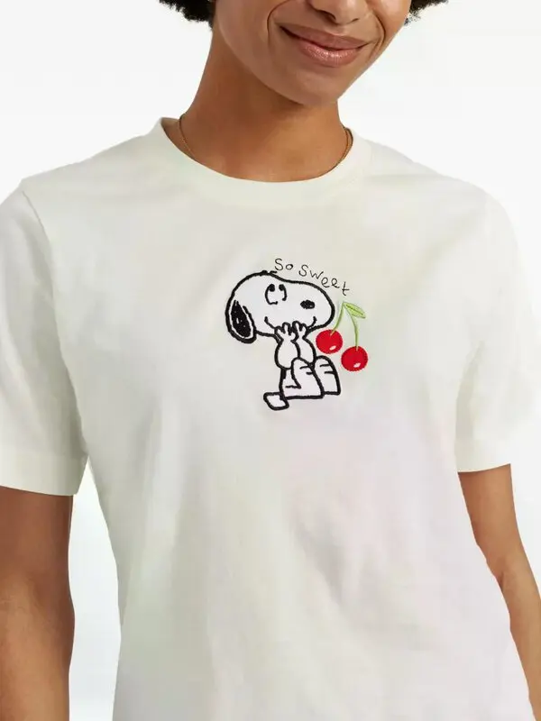 Chinti & Parker Snoopy Cherry T-shirt - White