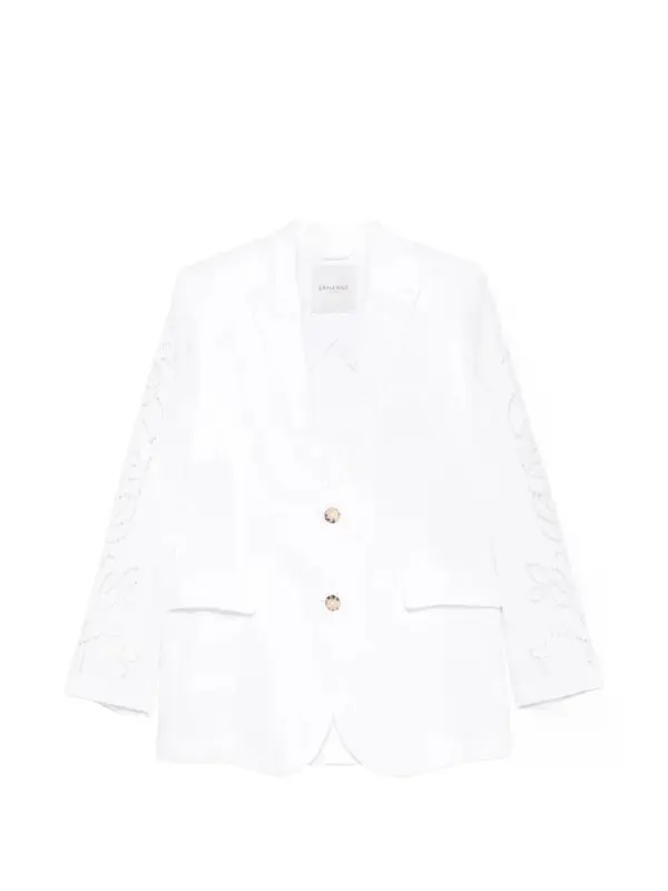ERMANNO FIRENZE Floral Embroidered Blazer - White