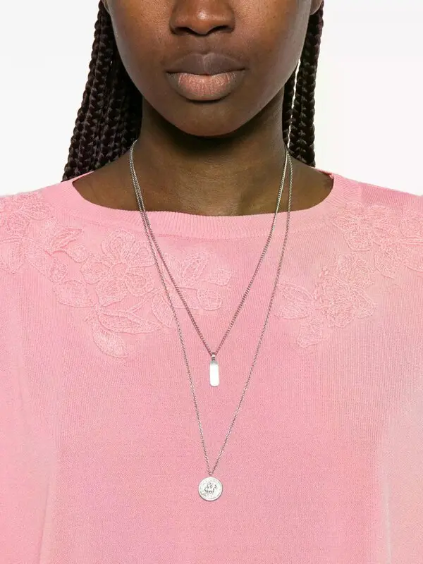 ERMANNO FIRENZE Floral Lace T-shirt - Pink