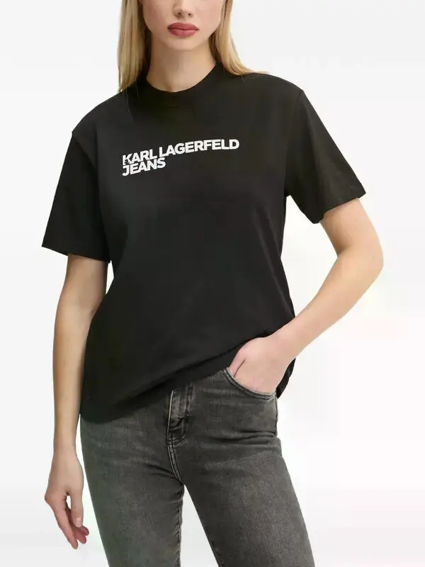 Karl Lagerfeld Logo Detail Crewneck T-shirt