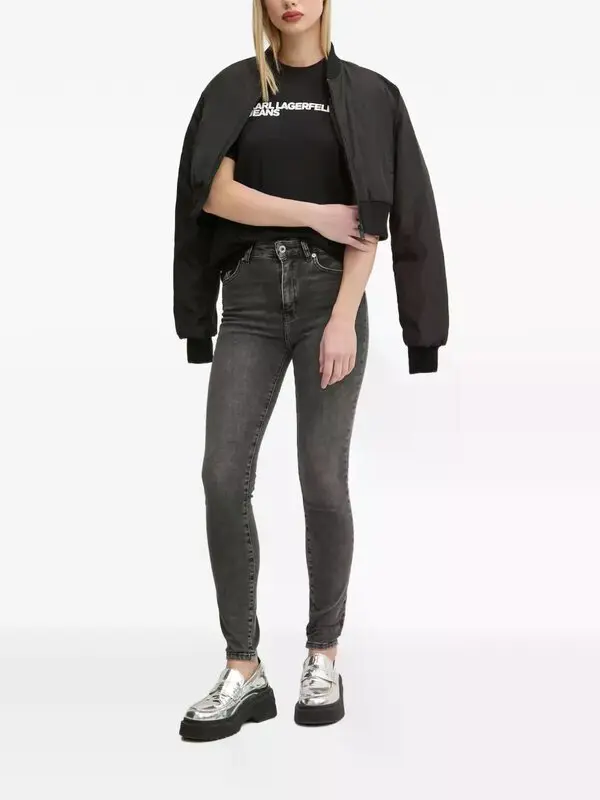 Karl Lagerfeld Logo Detail Crewneck T-shirt