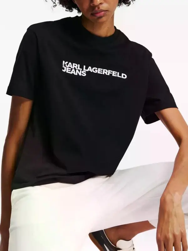 Karl Lagerfeld Logo Detail Crewneck T-shirt