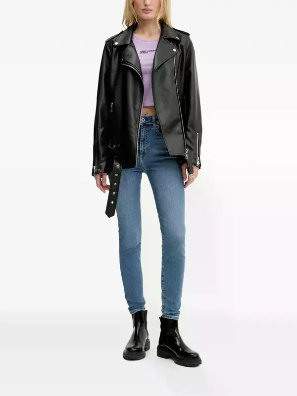 Karl Lagerfeld Washed Ribbed Tank Top - Purple
