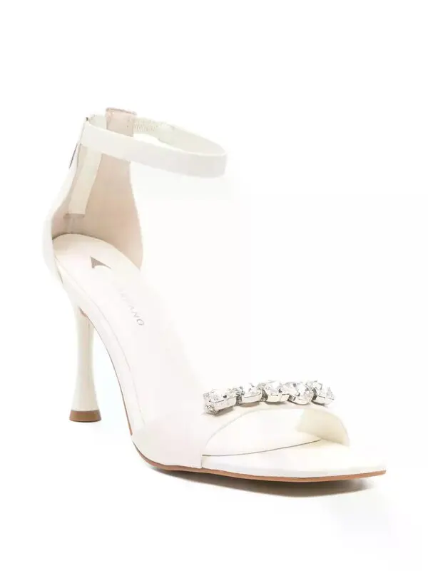 ANDREA CARRANO Rhinestone Ankle-strap Sandals