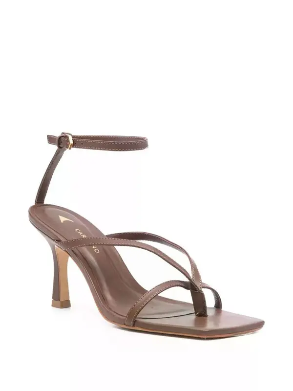 ANDREA CARRANO Square-toe Ankle-strap Sandals