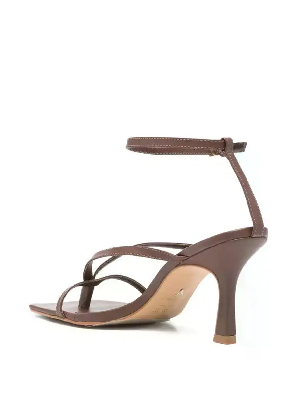 ANDREA CARRANO Square-toe Ankle-strap Sandals