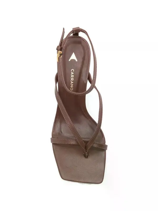 ANDREA CARRANO Square-toe Ankle-strap Sandals