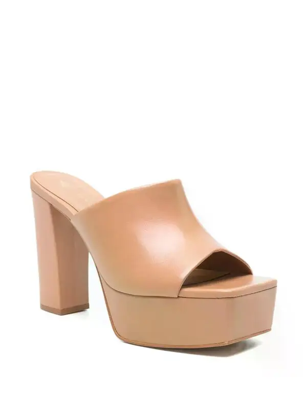 ANDREA CARRANO Platform Mules - Neutrals