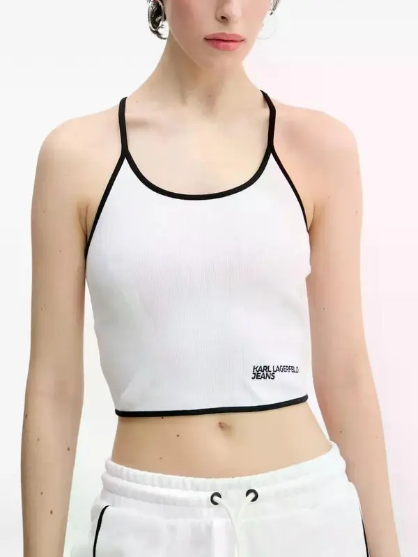 Karl Lagerfeld Logo-detail Tank Top - White