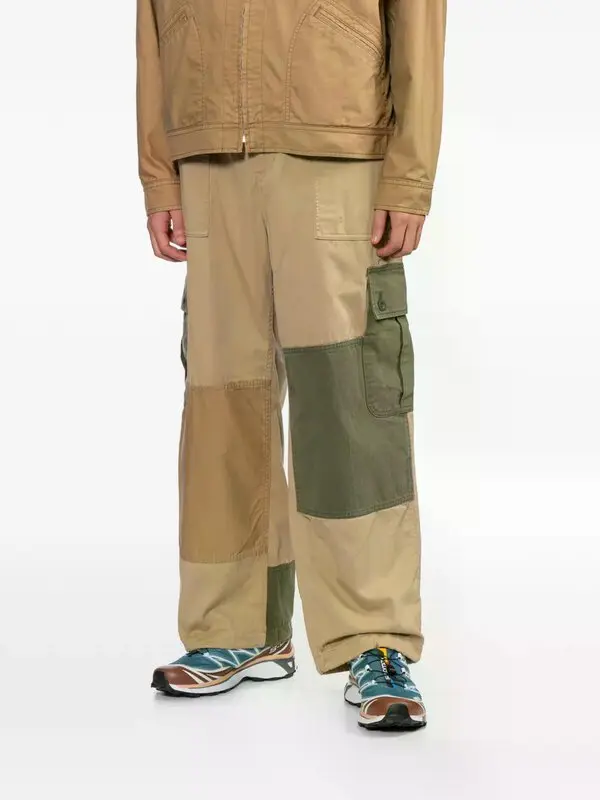 Comme Des Garçons Patchwork Cargo Trousers - Neutrals