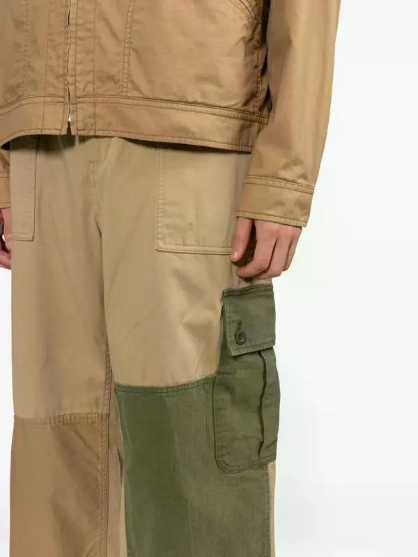 Comme Des Garçons Patchwork Cargo Trousers - Neutrals
