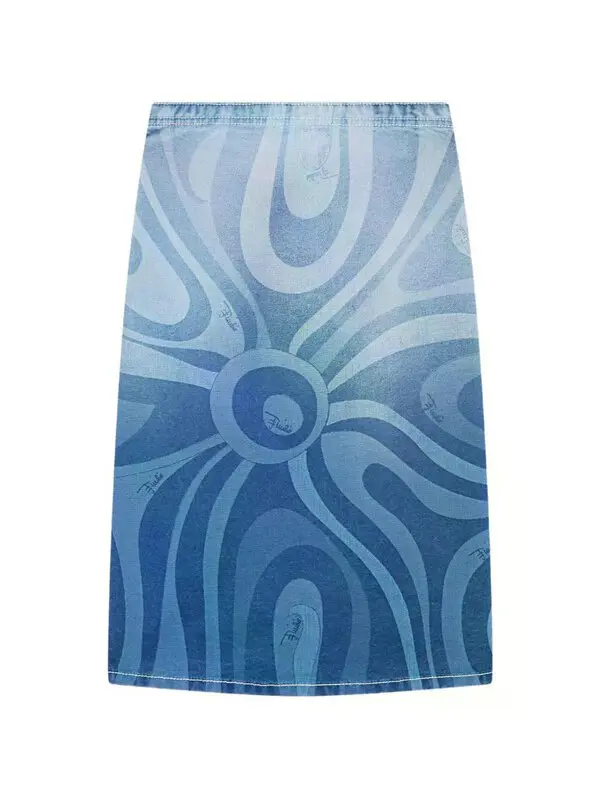 Emilio Pucci Marmo Print Denim Mini Dress