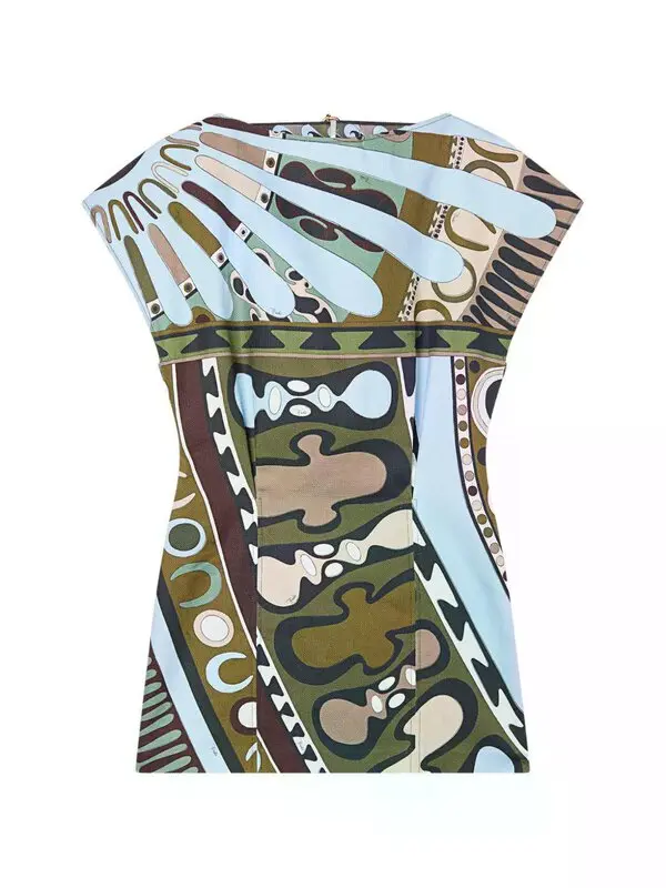 Emilio Pucci Soleil Print Panama Dress - Blue