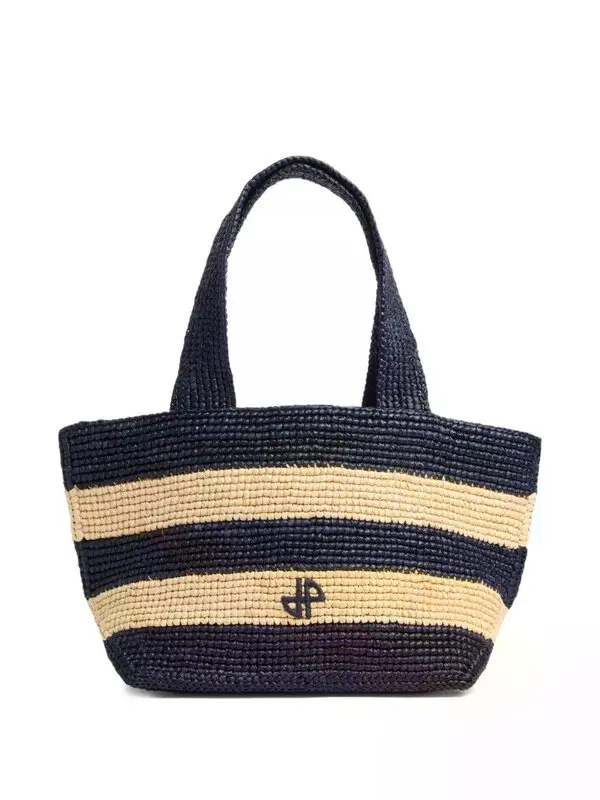 PATOU Pm Trapeze Striped Tote Bag - Blue