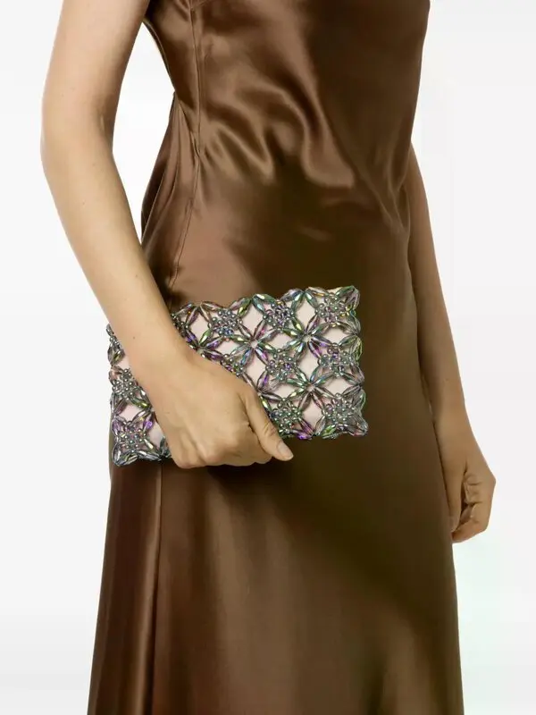0711 TBILISI Rhea Beaded Clutch - Silver