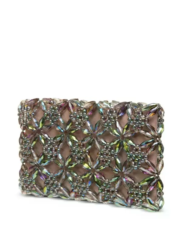 0711 TBILISI Rhea Beaded Clutch - Silver