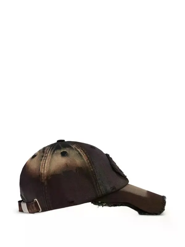 Camper Distressed Patch Cap - Brown