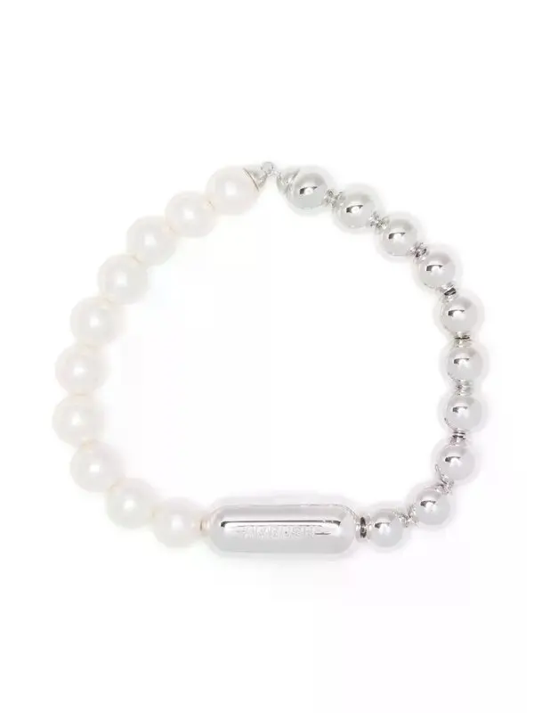 AMBUSH Contrasting Pearl Bracelet - White