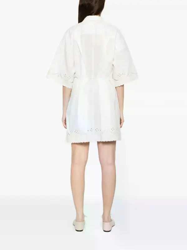 FORTE_FORTE Floral Embroidered Dress - White
