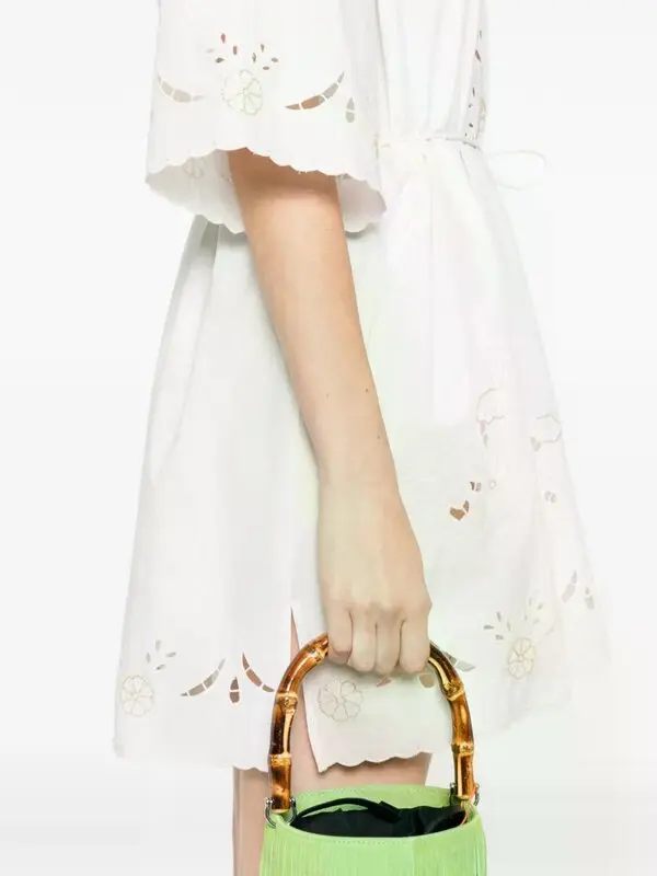 FORTE_FORTE Floral Embroidered Dress - White