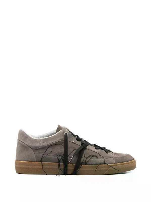 SANTHA Frayed Lace-up Sneakers
