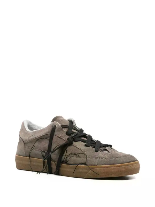 SANTHA Frayed Lace-up Sneakers
