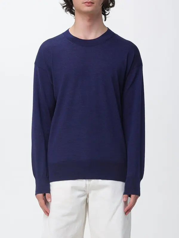 AMI Paris Fine Knit Crewneck Sweater - Blue