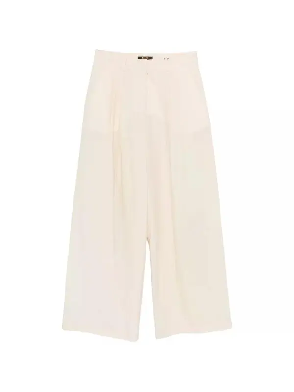 MOORER Pleated Wide-leg Trousers