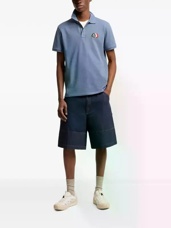 Moncler Logo-patch Polo Shirt - Blue