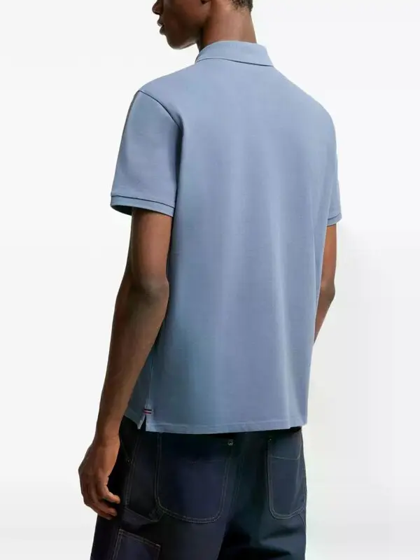 Moncler Logo-patch Polo Shirt - Blue