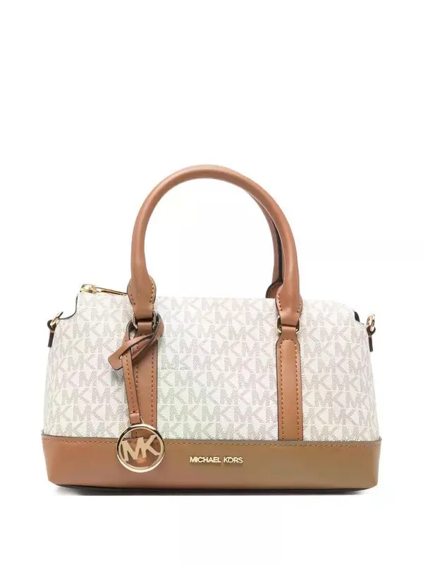 Michael Kors Small Andie Logo-charm Tote Bag - Neutrals