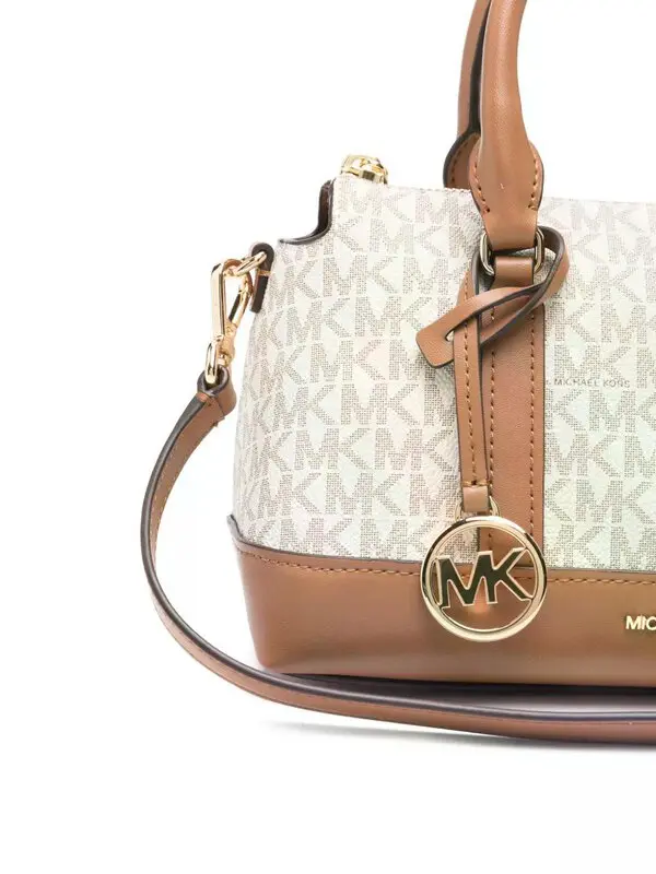 Michael Kors Small Andie Logo-charm Tote Bag - Neutrals