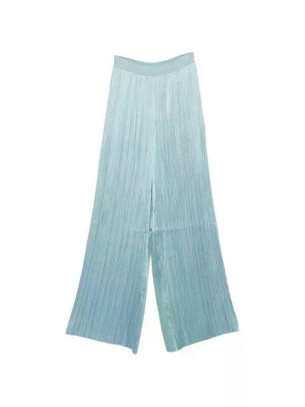 JOSEPH Plissé Palazzo Pants - Blue