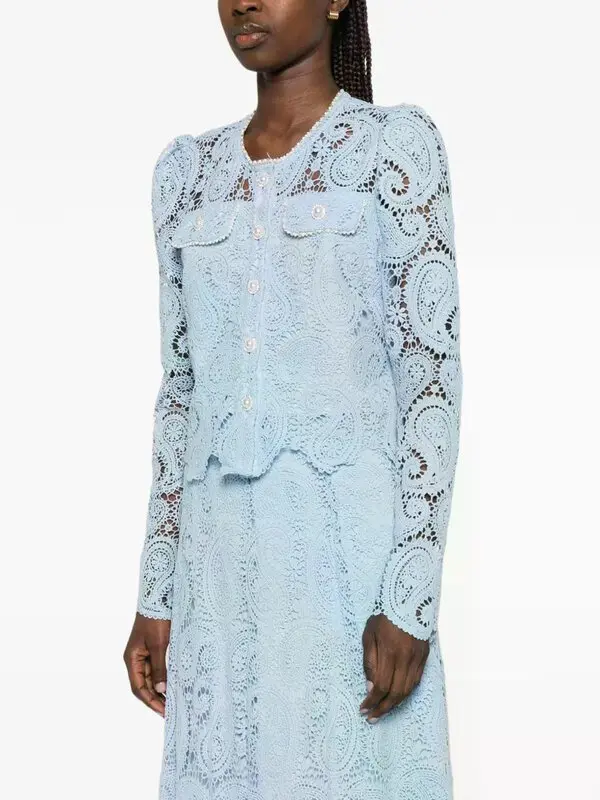 PAPER LACE Lace Scallop Shirt