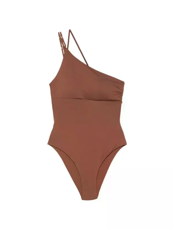 Max Mara Asymmetric One-piece Swimsuit - Brown