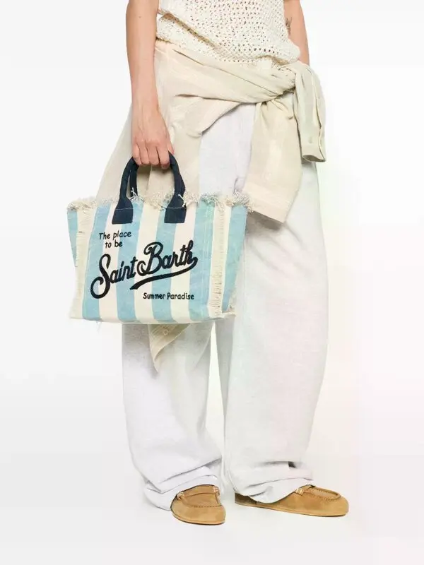 MC2 SAINT BARTH Colette Striped Tote Bag - Blue