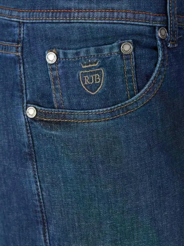 RICHARD J. BROWN Milano Logo-patch Jeans - Blue