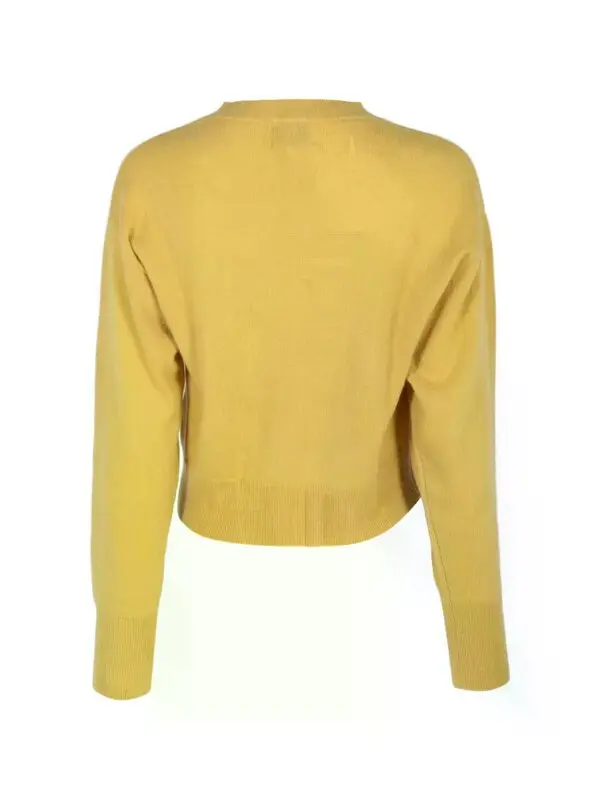 Le Kasha Menorca Cropped Round-neck Sweater - Yellow