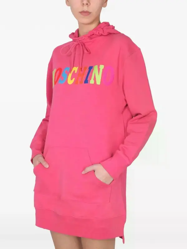 Moschino Hooded Logo Dress